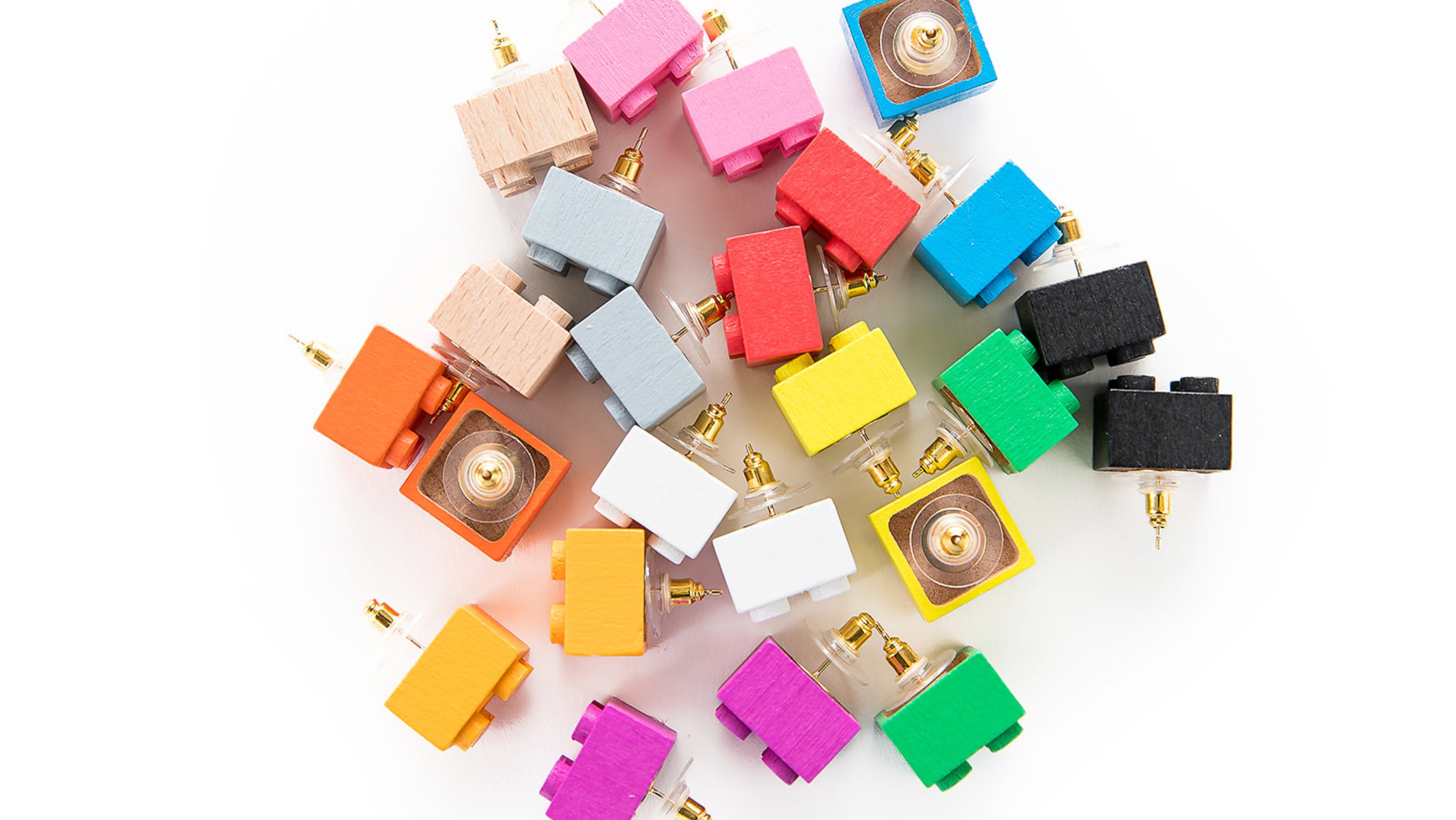 Once Kids Wood Brick Accessories | Eco-Friendly Wooden Jewelry