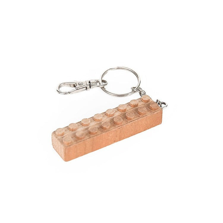 Once Kids Makers Bricks - Wooden Bricks Keychain Color STEM Craft