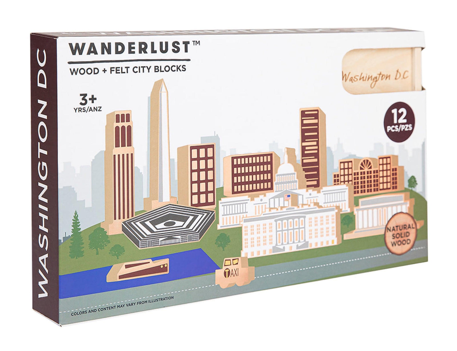 Wanderlust Washington DC Wooden Block Play Set - Eco-Friendly STEM Toy