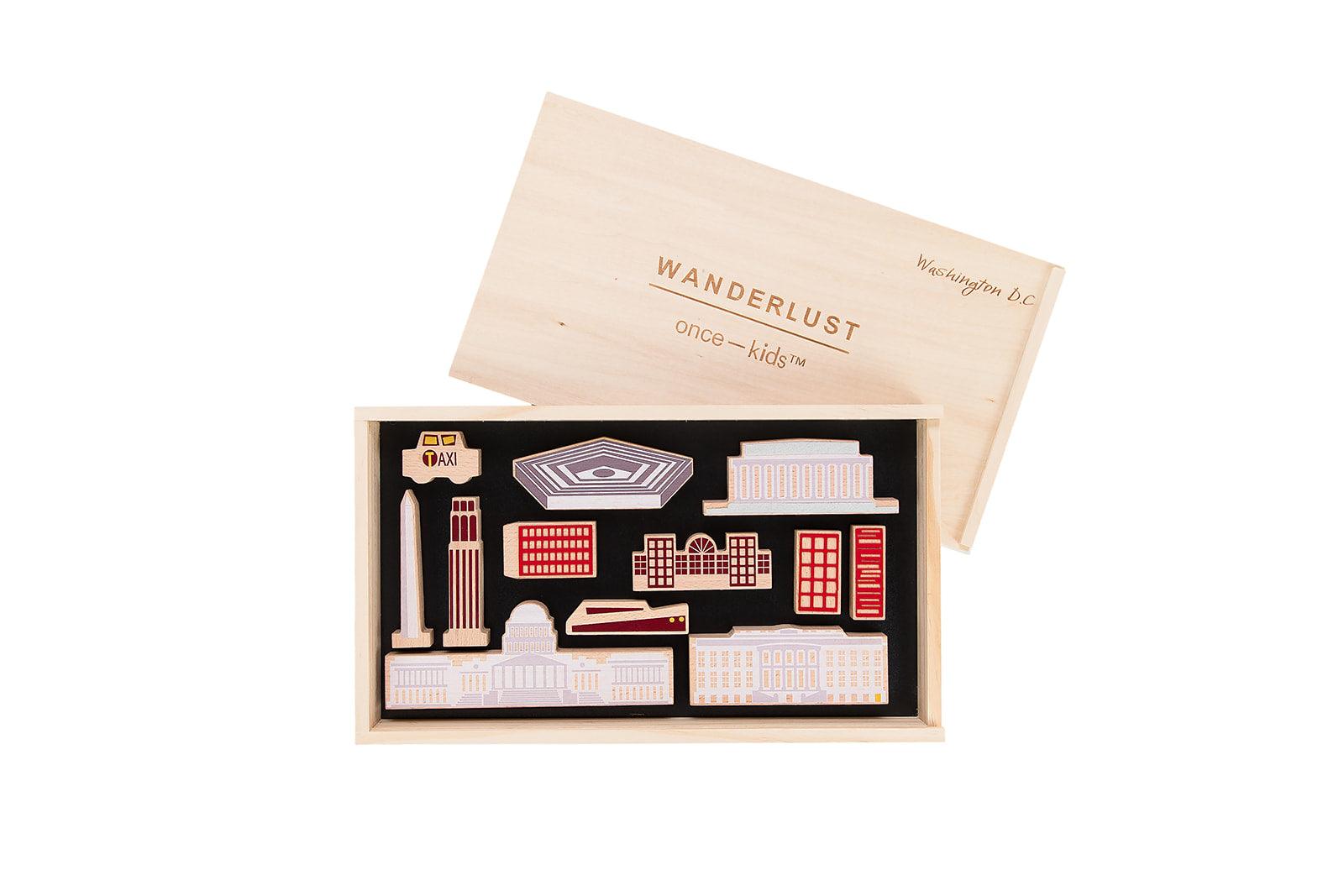 Wanderlust Washington DC Wooden Block Play Set - Eco-Friendly STEM Toy