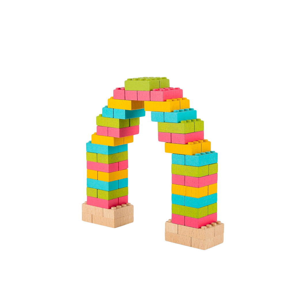 Eco-Bricks Wood Color Bricks | Natural & Compatible