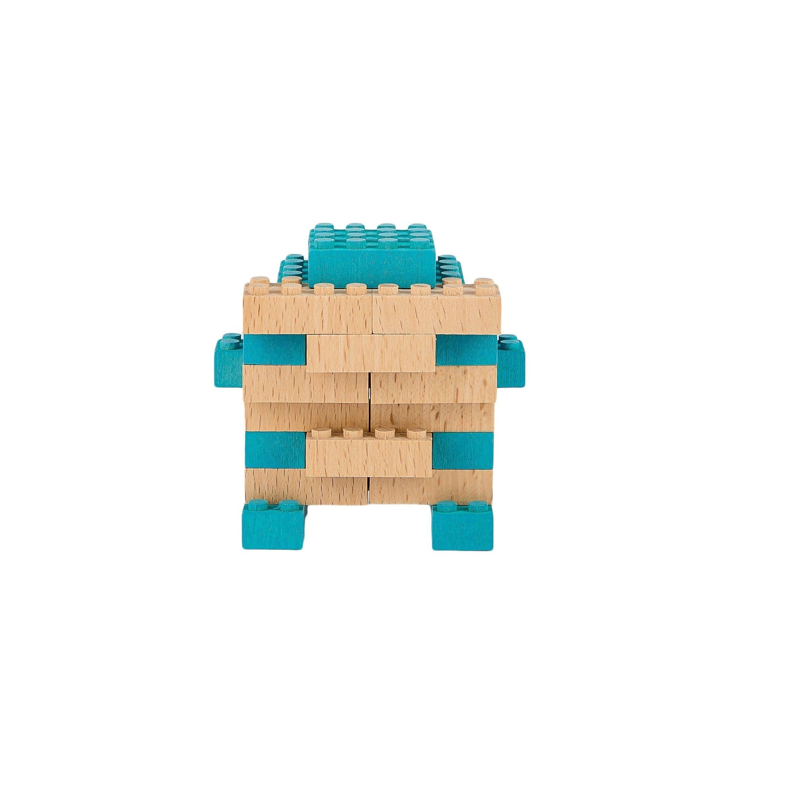 Eco-Bricks Natural Wood Color Bricks | Green Construction Toys - Once Kids