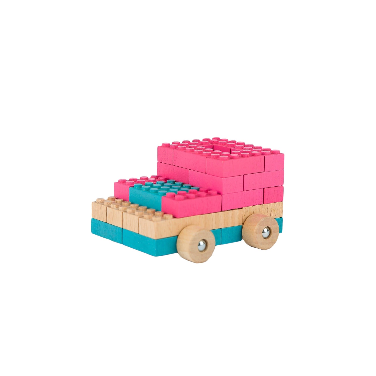 Eco-Bricks Natural Wood Color Bricks | Green Construction Toys - Once Kids
