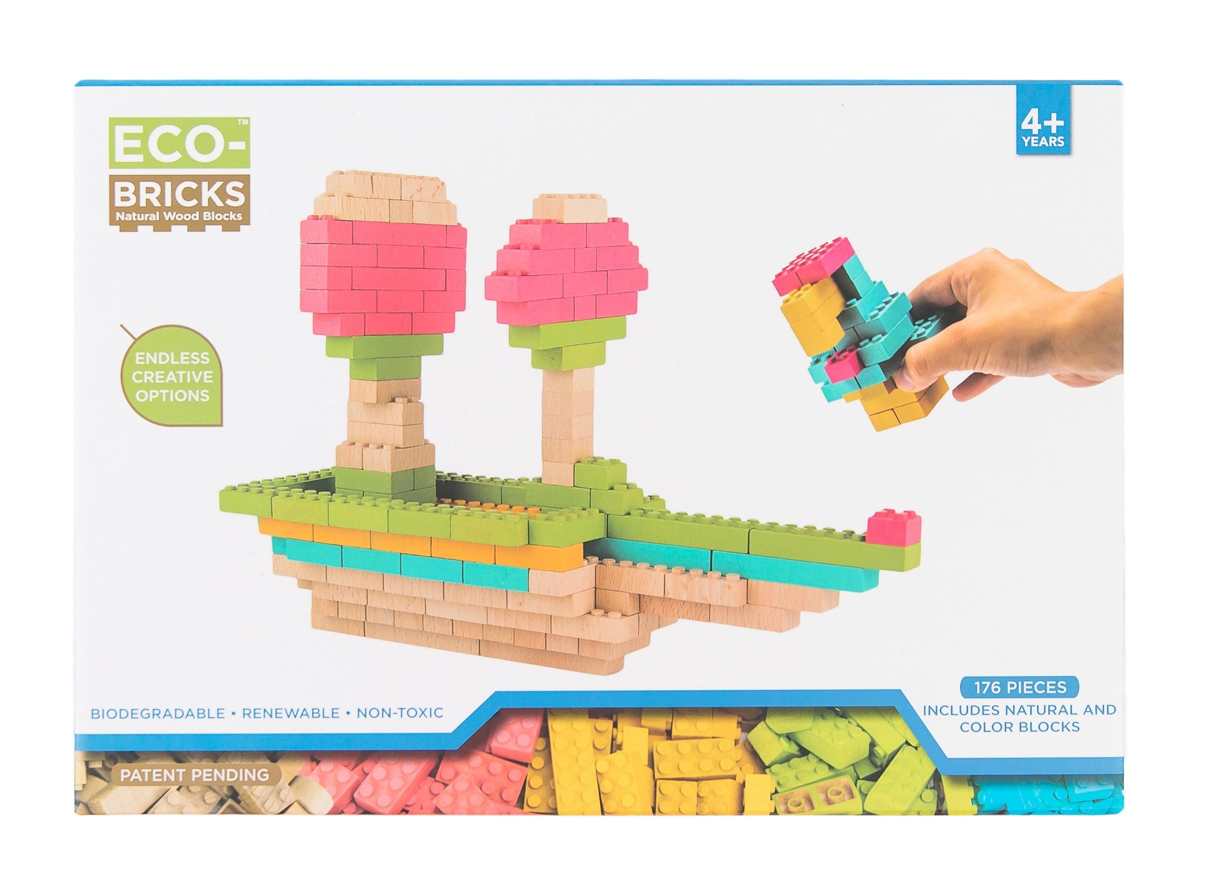 Eco-Bricks Color Wood Bricks | Education Large Set