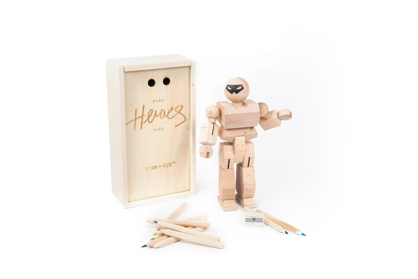 Make Your Own Wooden Action Figure - STEM & LEGO® Duplo® Compatible