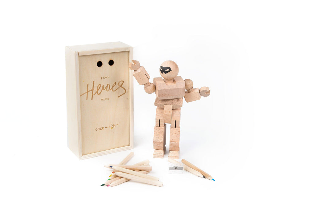 Make Your Own Wooden Action Figure - STEM & LEGO® Duplo® Compatible