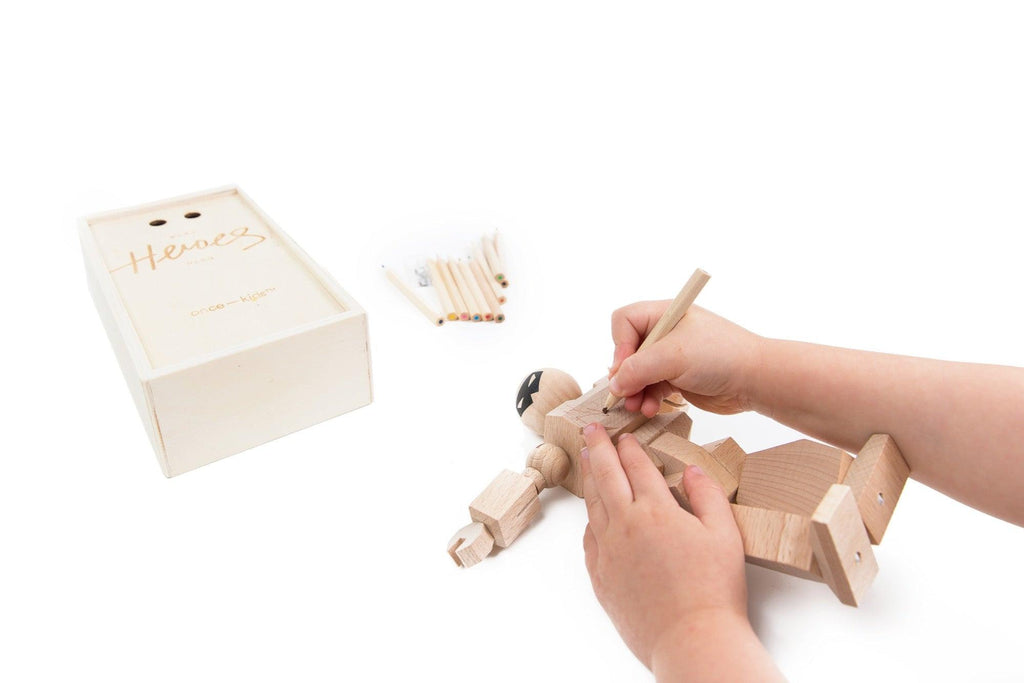 Make Your Own Wooden Action Figure - STEM & LEGO® Duplo® Compatible