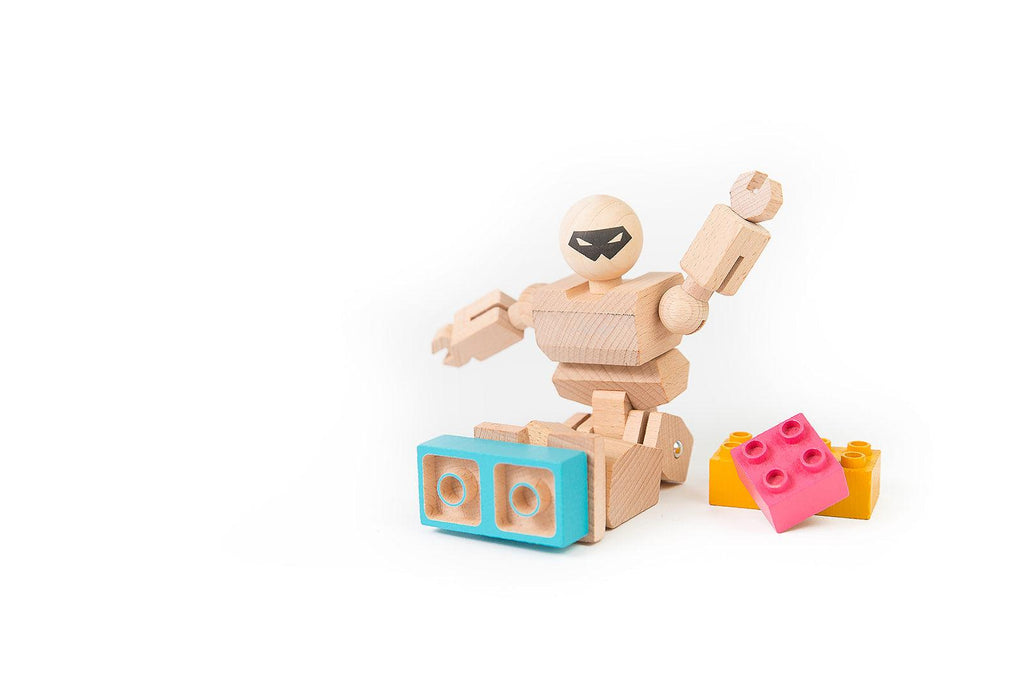 Make Your Own Wooden Action Figure - STEM & LEGO® Duplo® Compatible