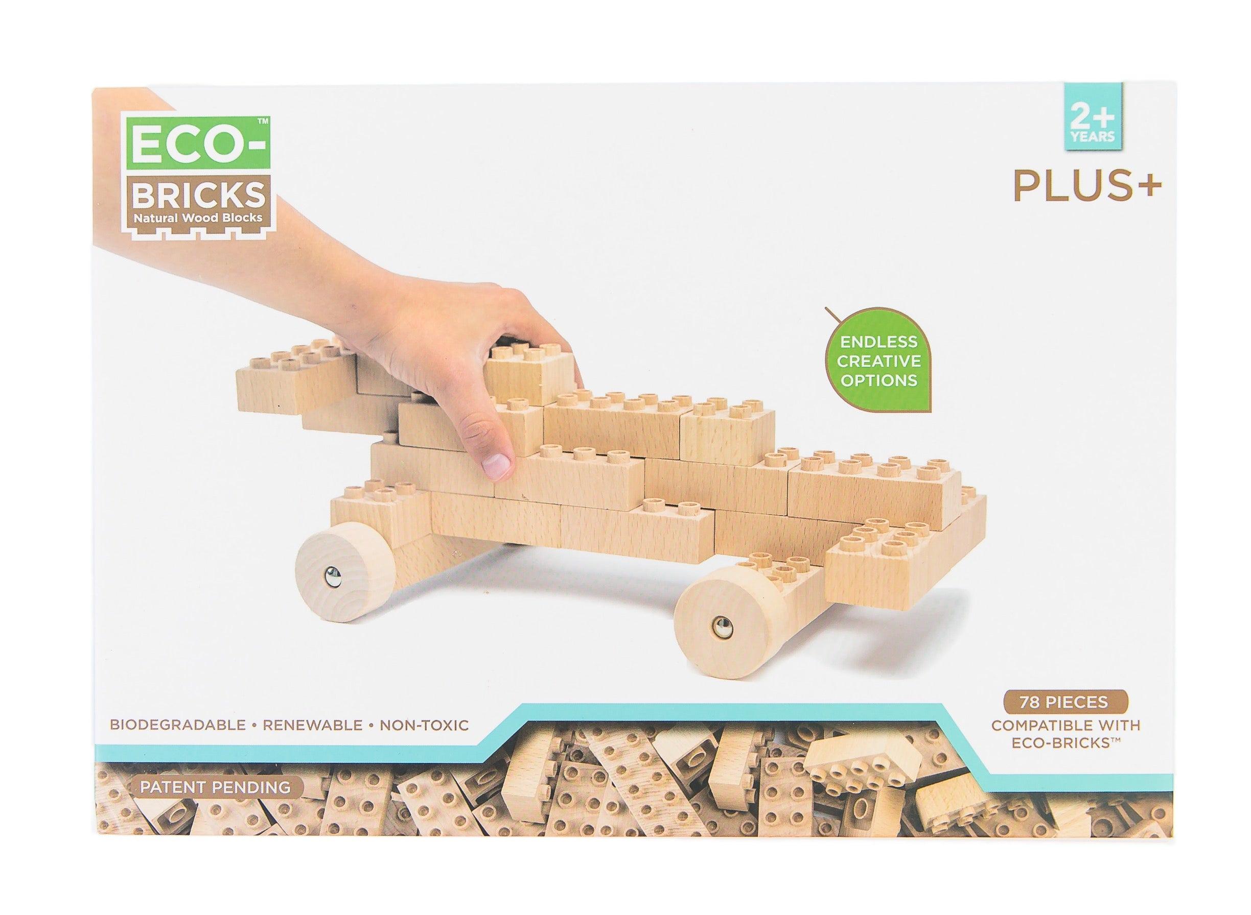 Eco-Bricks Plus+ Large Education Set | Natural Construction Toys