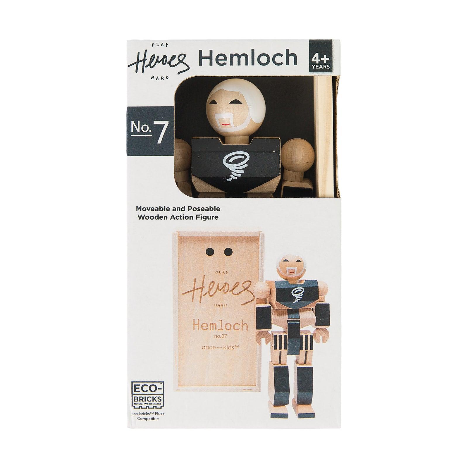 Playhard Heroes Wooden Action Figure #7 - Hemloch - Eco-Friendly