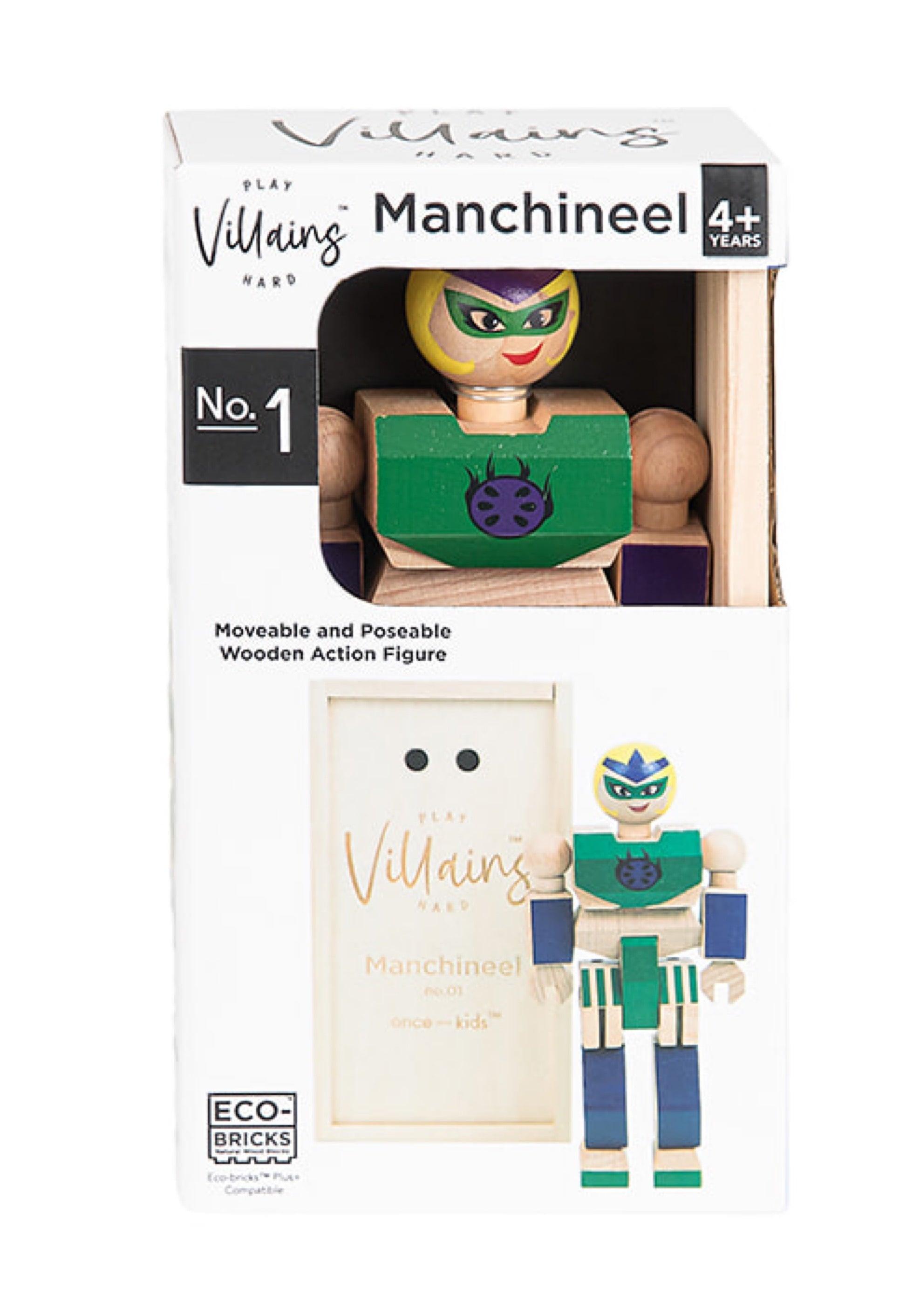 Playhard Villains Wooden Action Figure #1 - Manchineel - Eco-Friendly