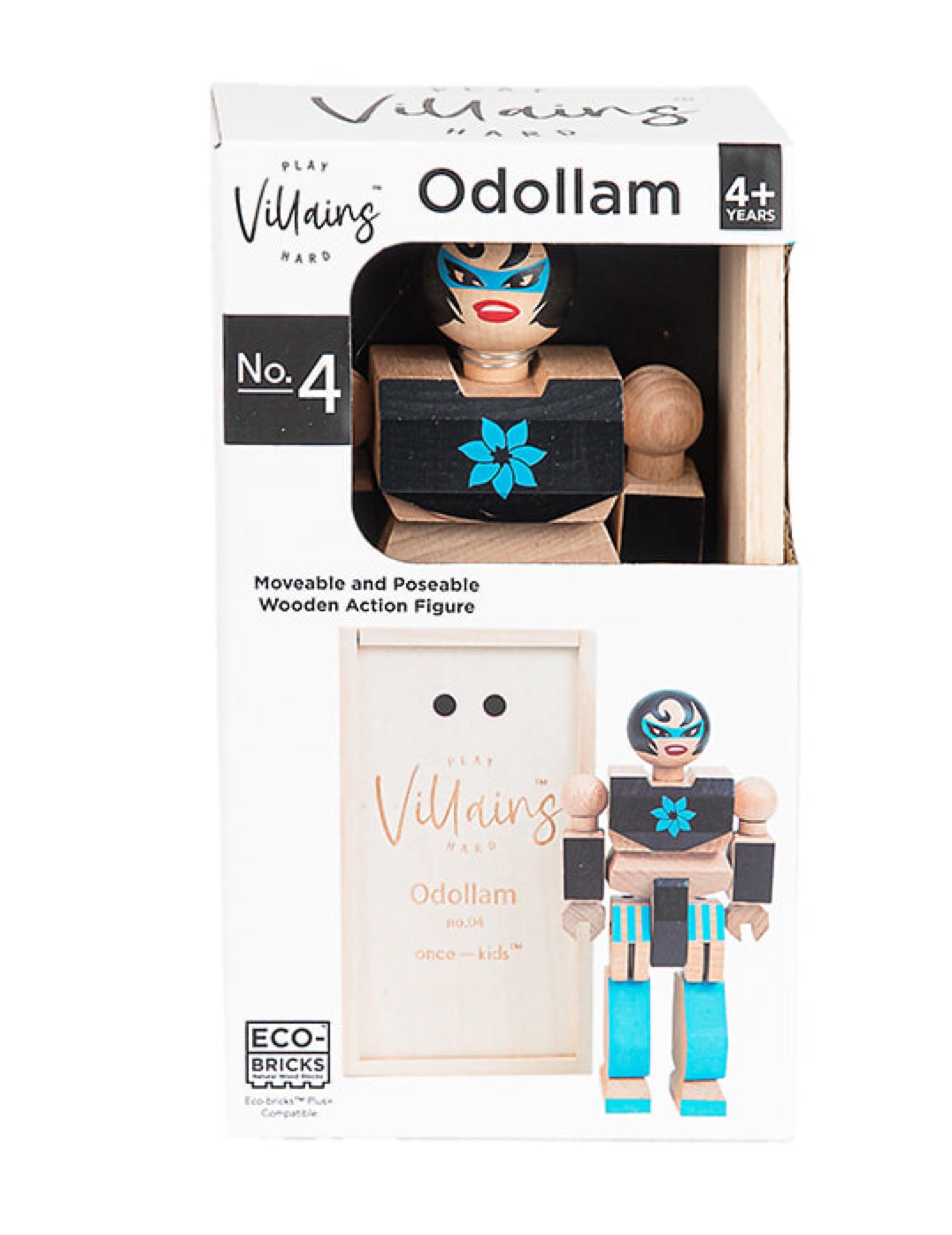 Playhard Villains Wooden Action Figure #4 - Odollam - Eco-Friendly