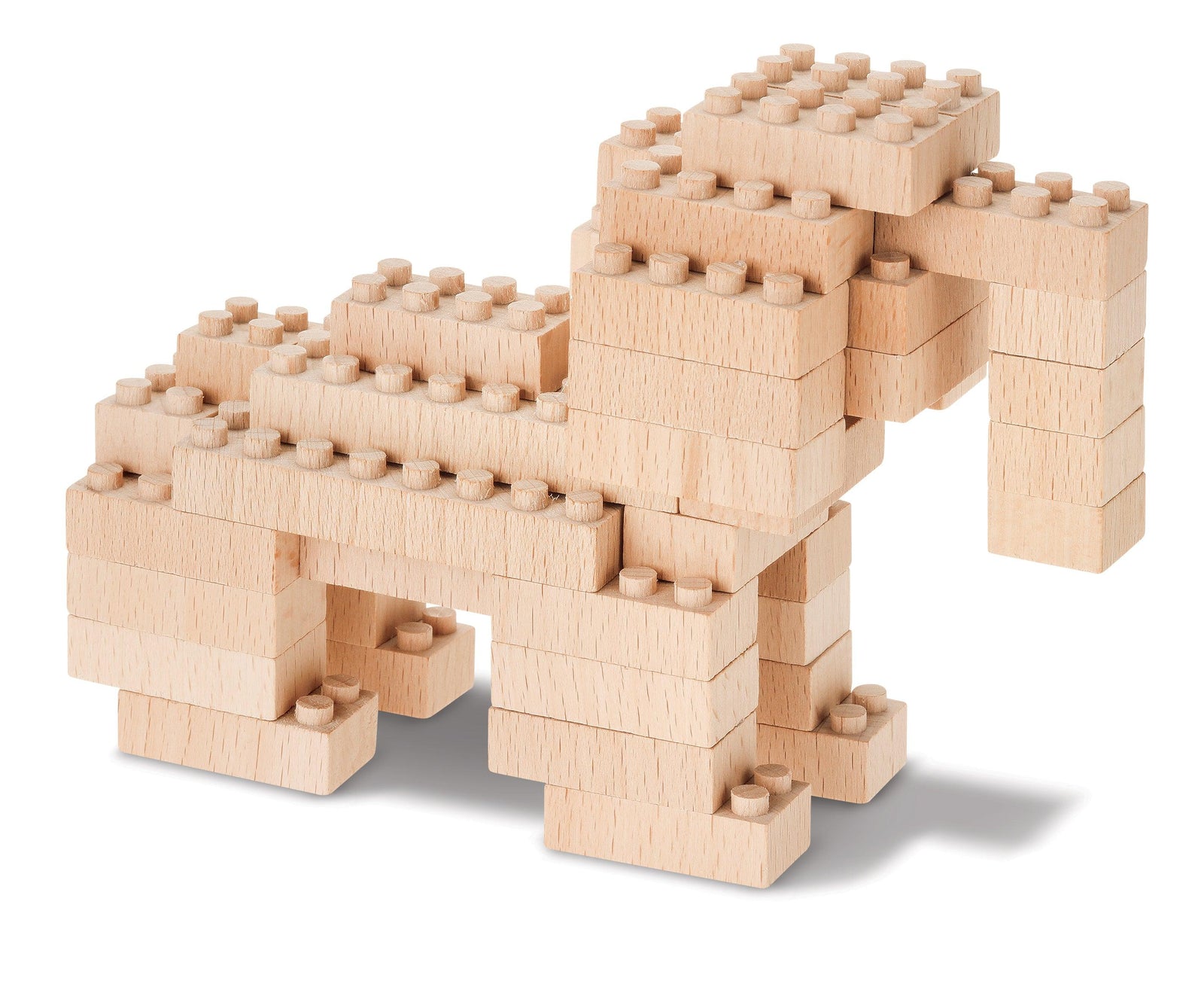 Once Kids Eco-bricks Wood Bricks 3 in 1 - Color Your Own Africa Animals