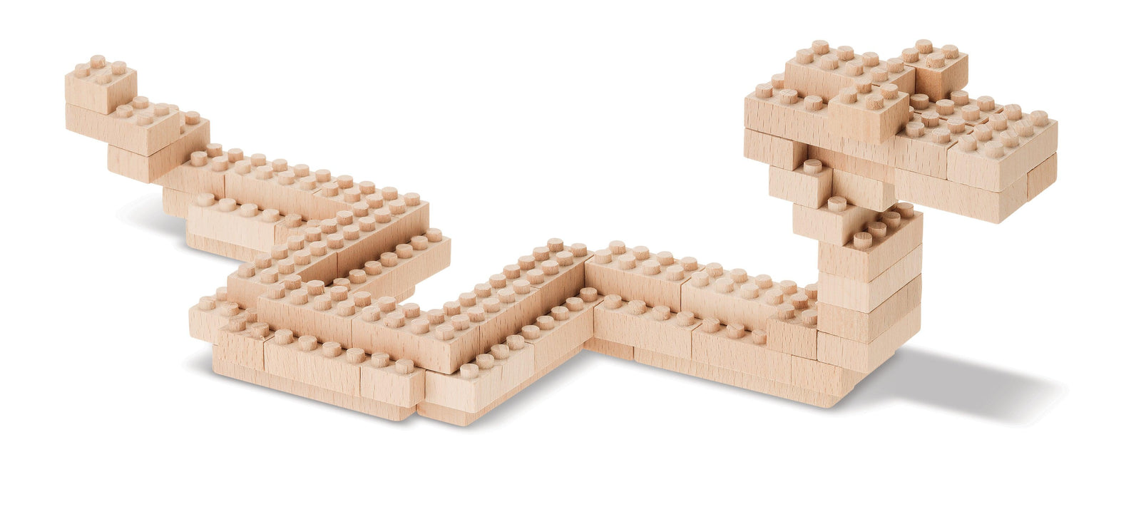 Eco-bricks Wooden Bricks 3 in 1 Reptile Set - Natural, Creative & STEM